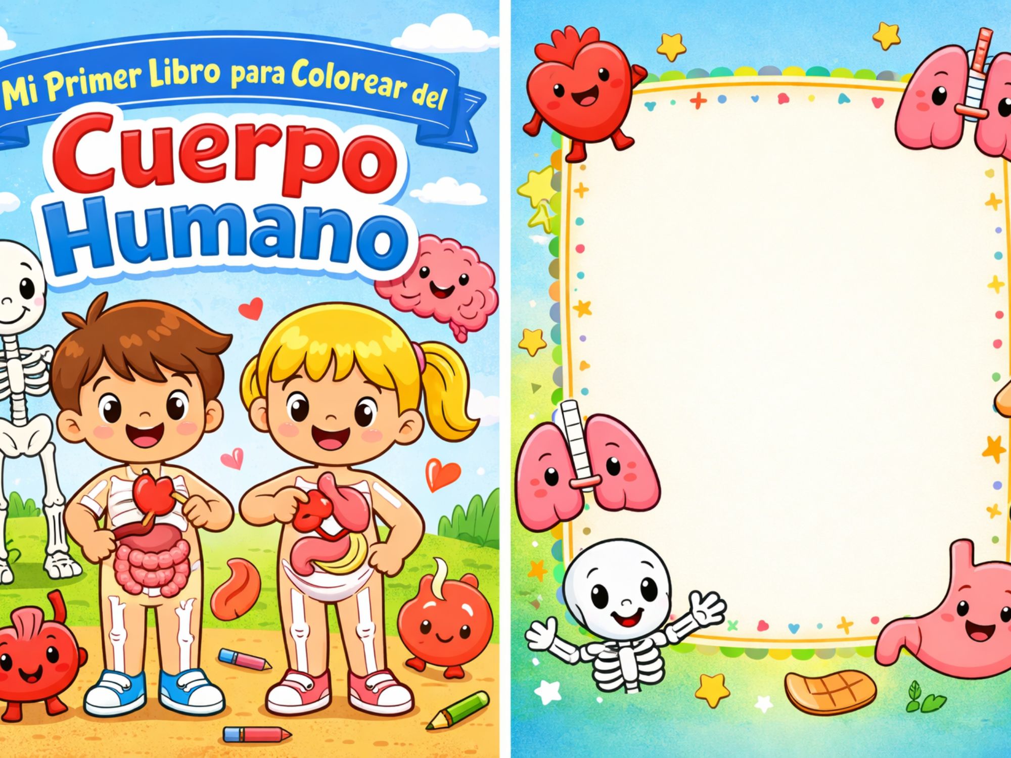 Mi Primer Libro para Colorear del Cuerpo Humano – PDF para Imprimir...