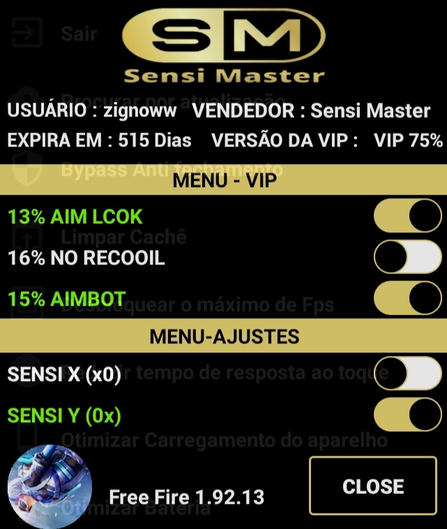 REGEDIT SENSI MASTER 110% 2.0