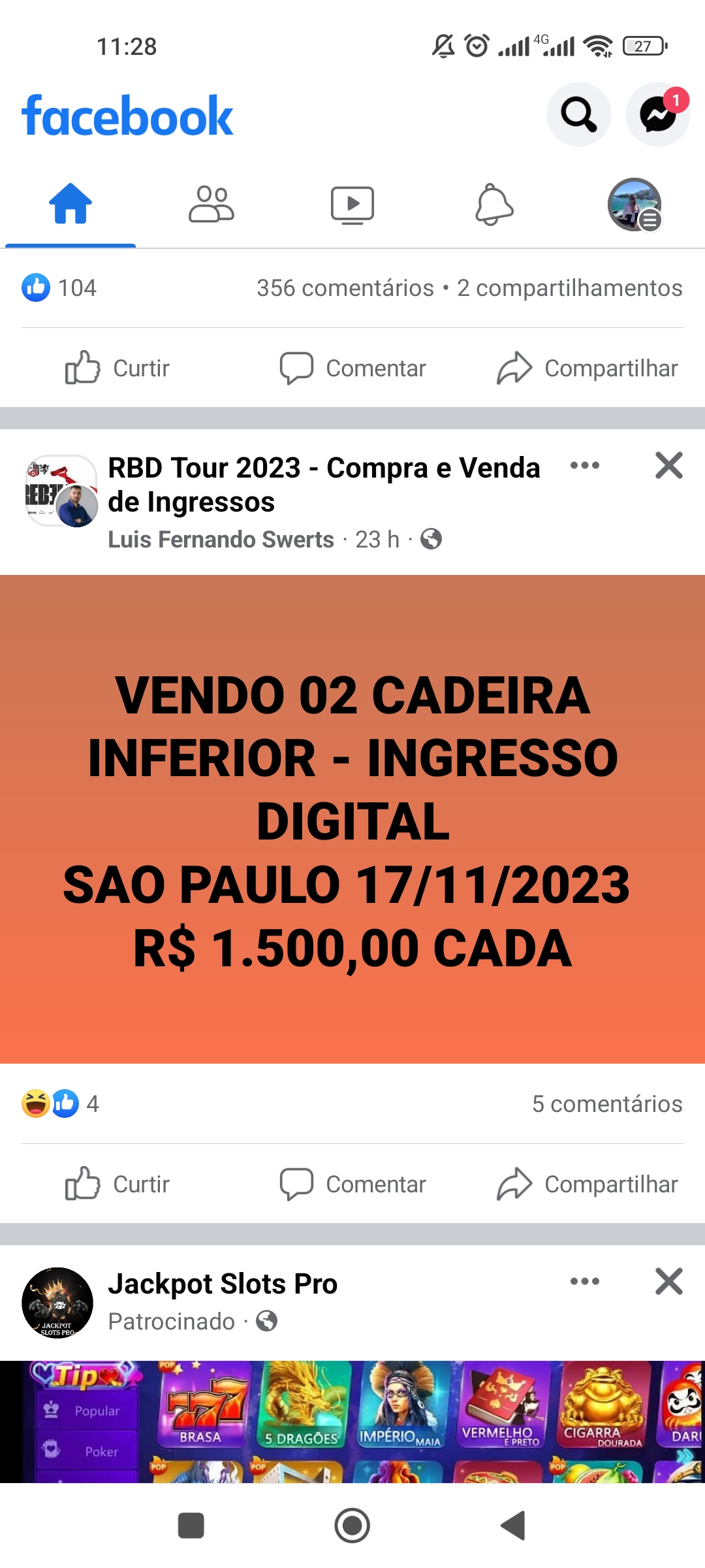 Ingresso RBD no Engenhão 19/11 - Superior leste - Dayane Aquino | H...