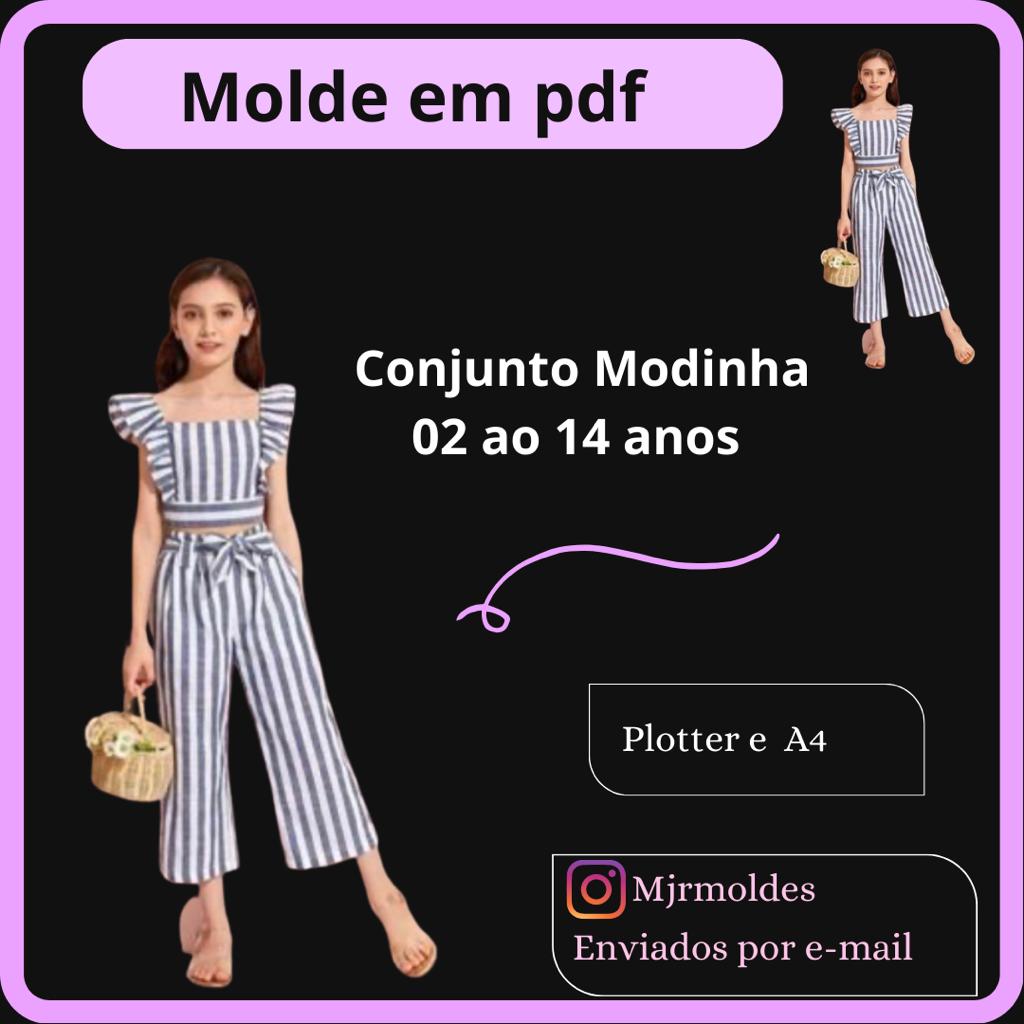 Molde conjunto modinha infantil - MJR Produtos Digitais | Hotmart