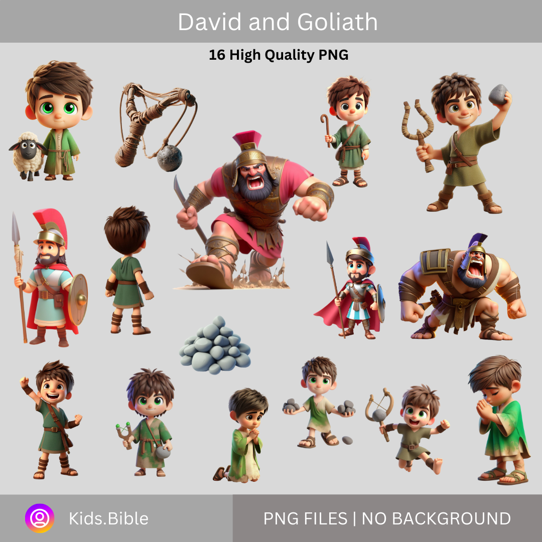David and Goliath Clipart | Bible Clipart | Bible Art | Bible - Bi...