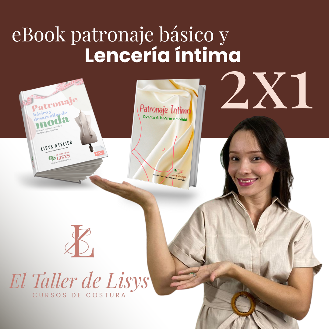 2x1 Libros digitales de Patronaje básico y lencería íntima - Luisa...
