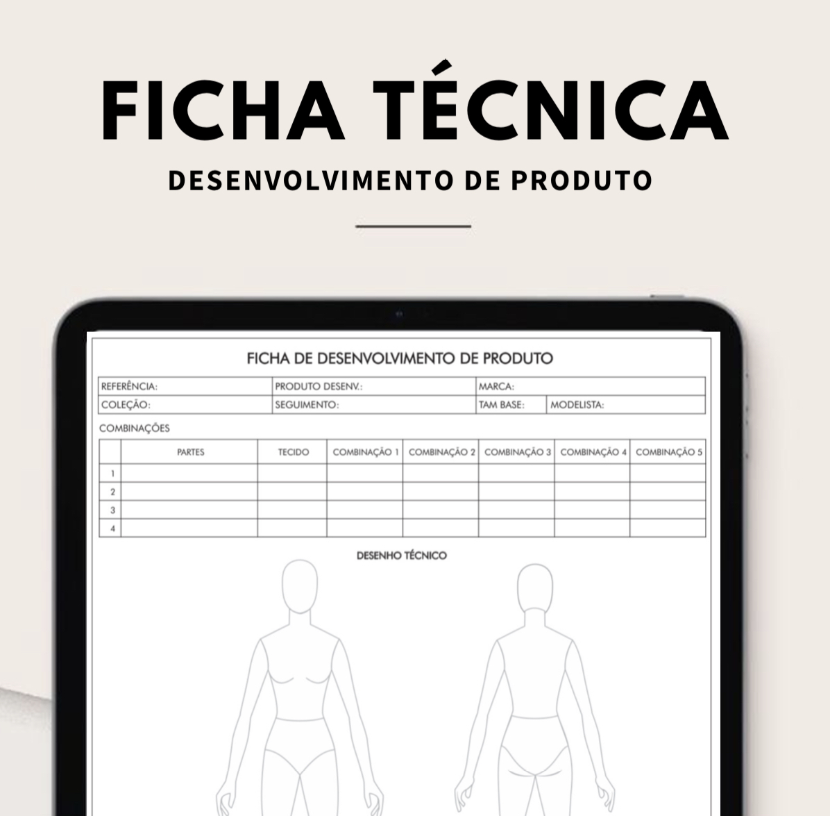 FICHA TÉCNICA DE PRODUTO DE MODA