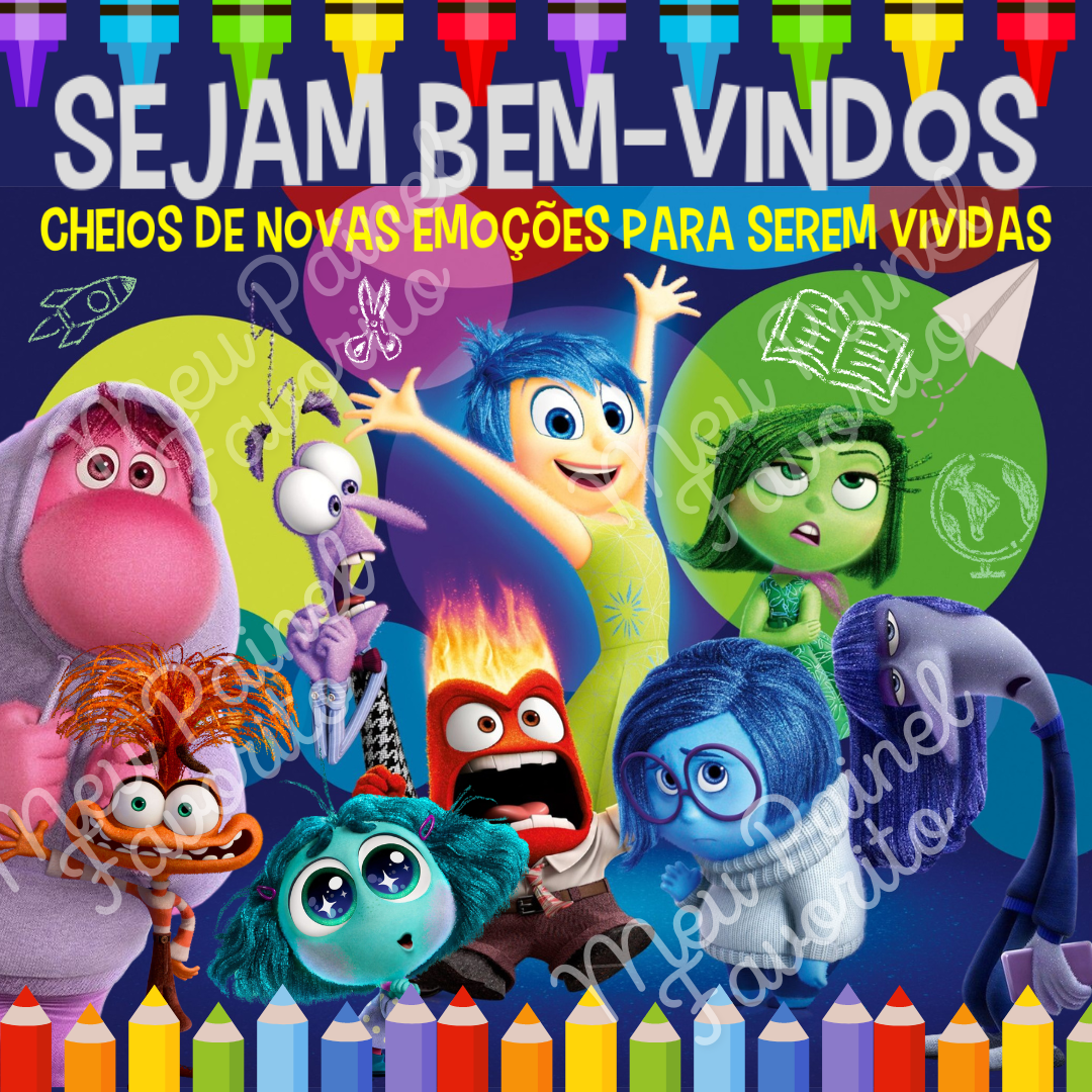 Painel Escolar de Bem-vindos Divertidamente - Intelellectus EBooks...