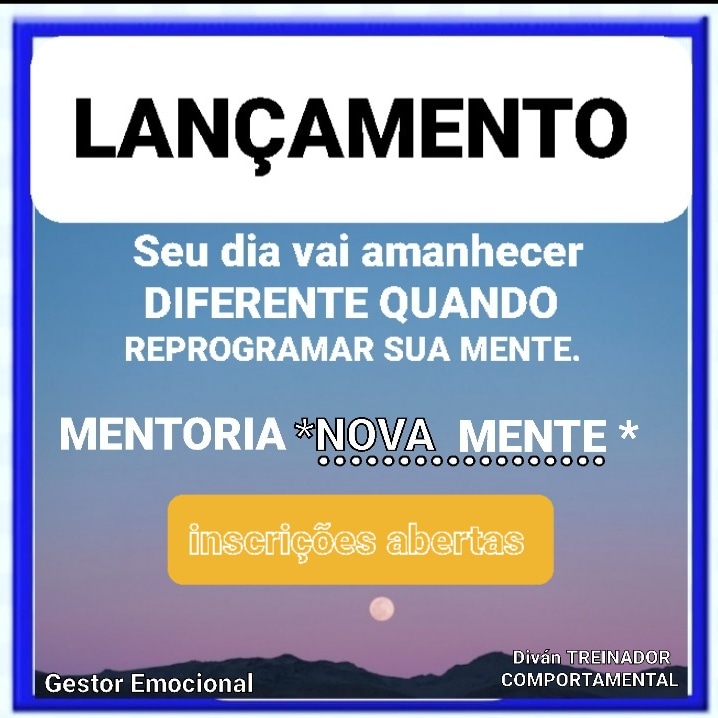 Mentoria- NOVA "MENTE" - Valdir Gomes C. ( DIVÁN) | Hotmart
