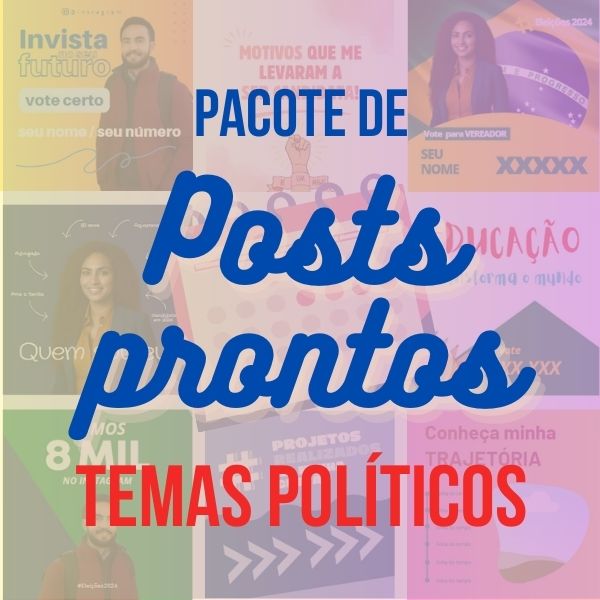 Pacote de Posts com Temas Políticos - Plataformas do Marketing | Ho...