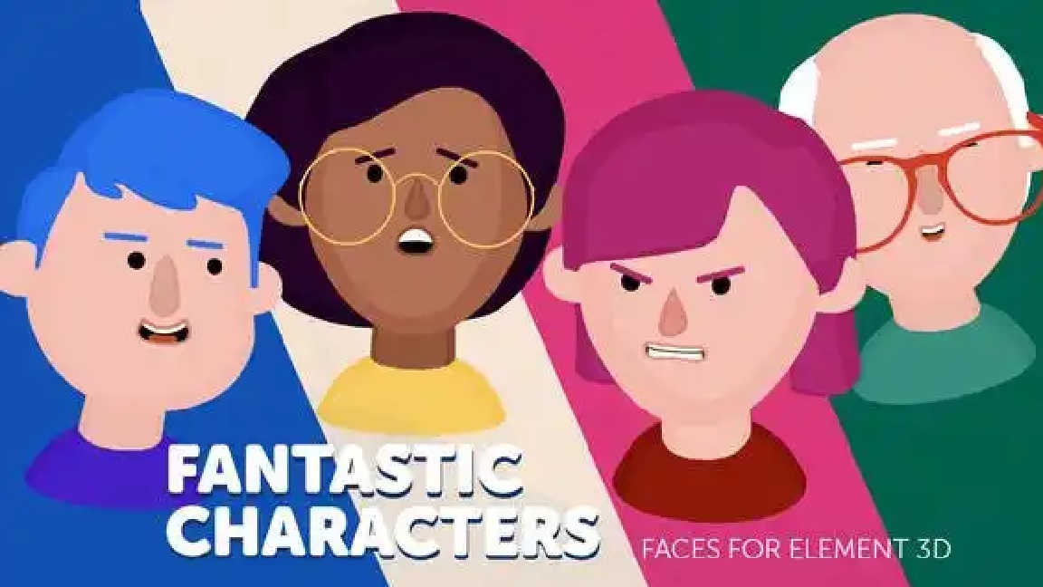 FANTASTIC CHARACTERS – FACES FOR ELEMENT 3D