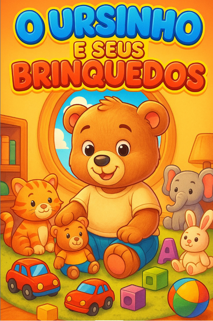 Livro infantil do ursinho com historia para colorir - Cleiton Samue...