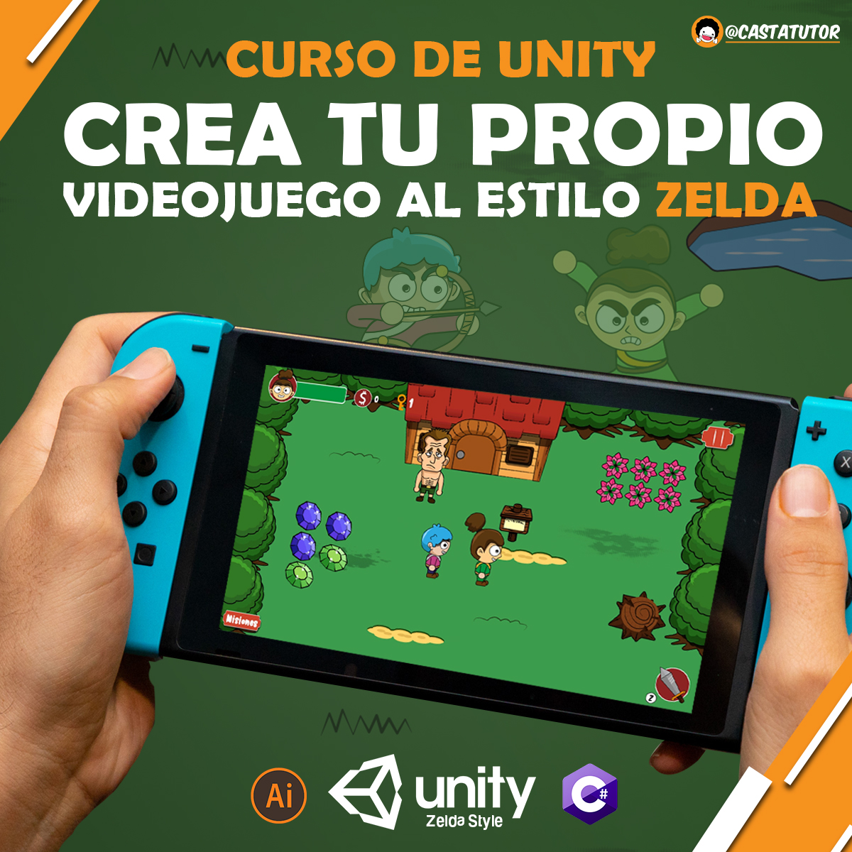 Curso de Unity crea tu propio videojuego Top Down RPG 2D al estilo Zelda