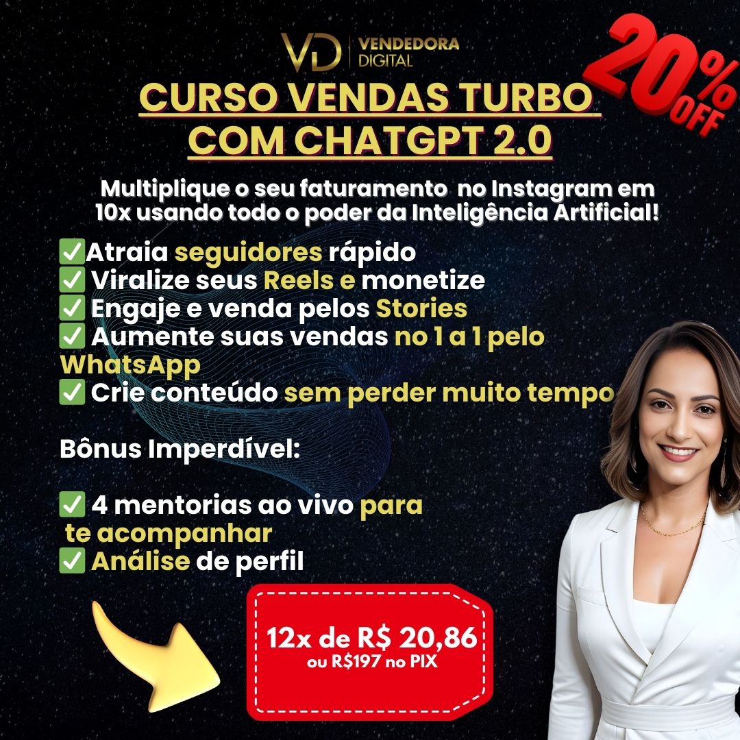 CURSO VENDAS TURBO 2.0® [ReelsTurbo® + StoriesTurbo® + WhatsTurbo® + 1 ...