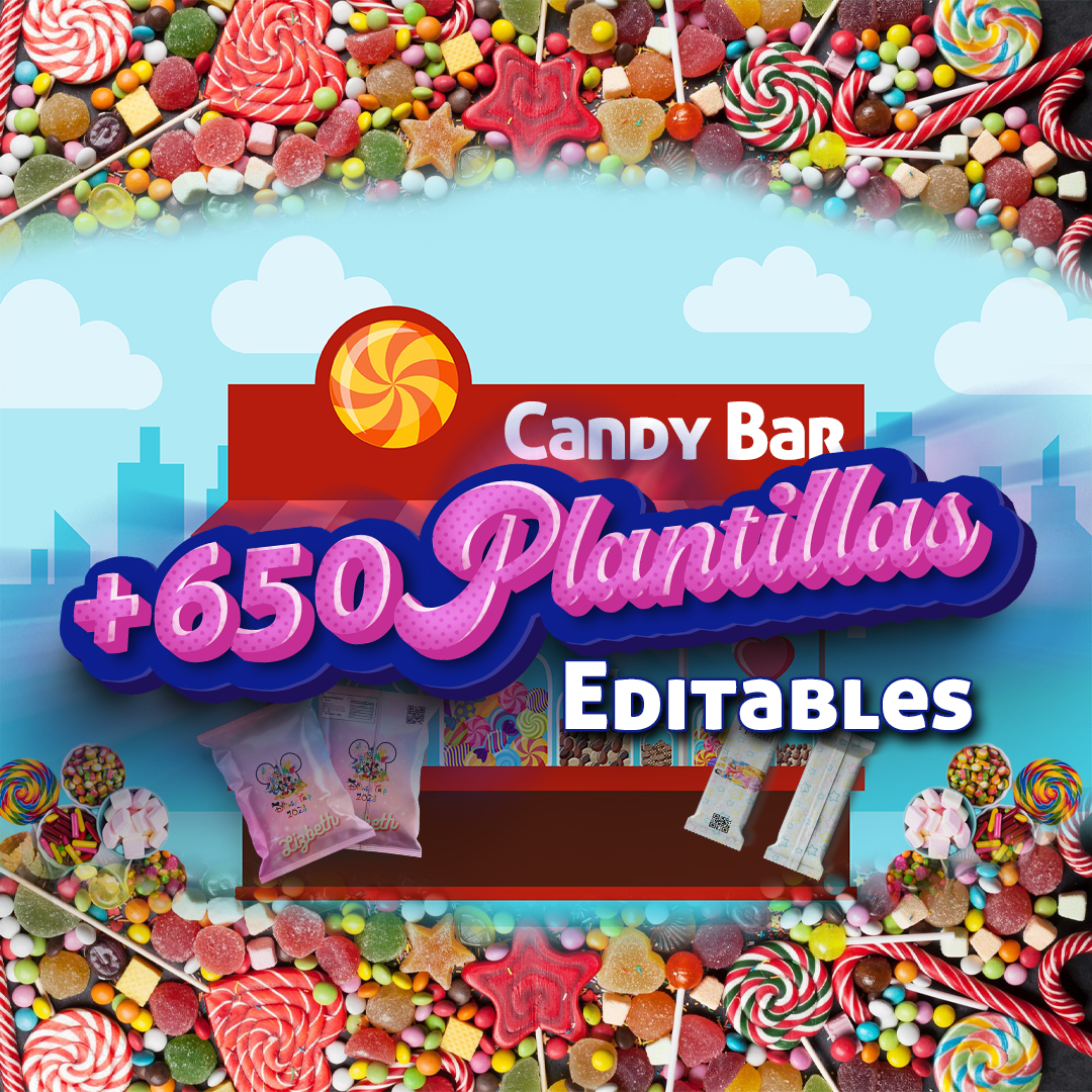 +650 Plantillas de Candy Bar Editables - Agencia Sirius | Hotmart