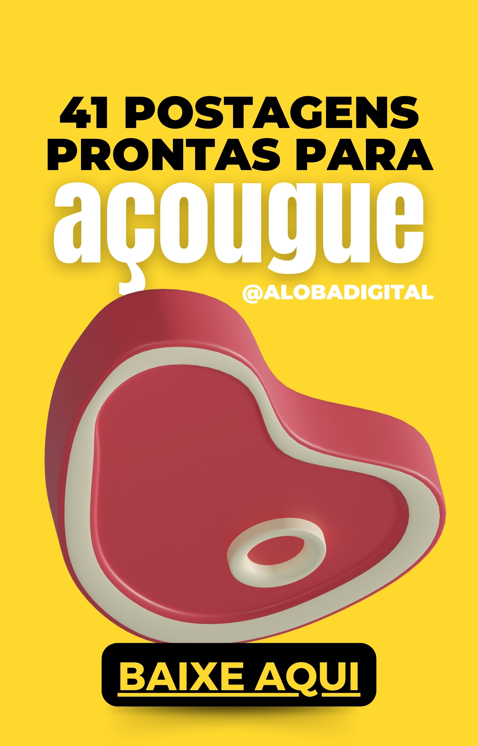41 POSTAGENS PRONTAS PARA AÇOUGUE - CANVA PACK