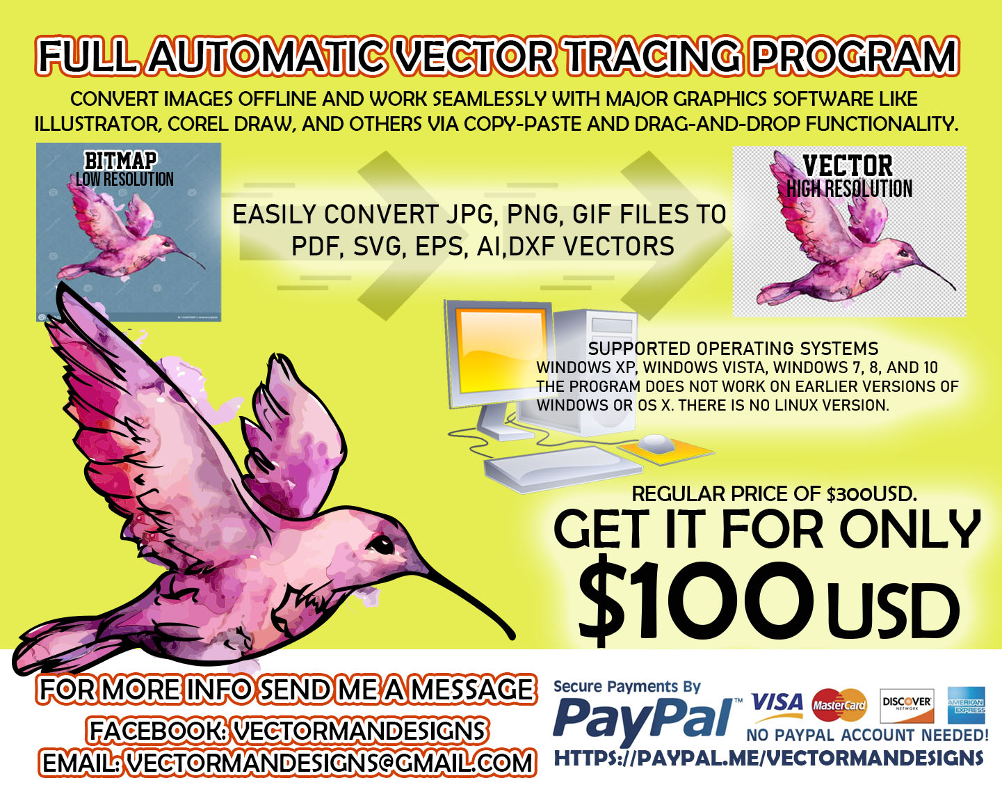 FULL VECTOR TRACING PROGRAM