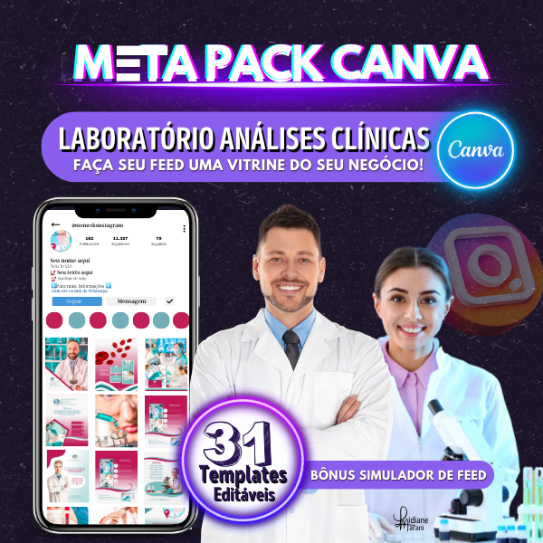 Meta Pack Canva Laboratório de Análises Clínicas - Lidiane Marani