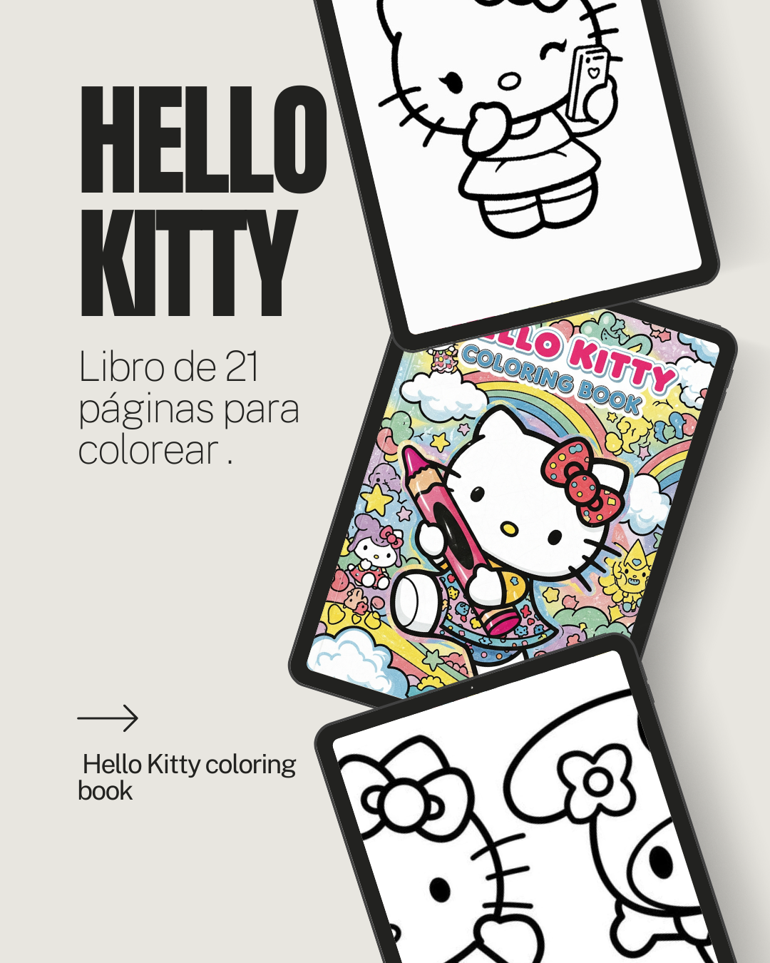 libro para colorear de Hello Kitty - DRcruz | Hotmart