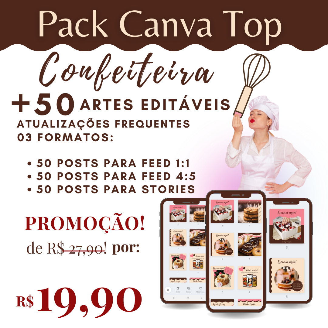 Pack Pocket Canva Top Confeiteira - Projeto Levantando Vencedoras ...