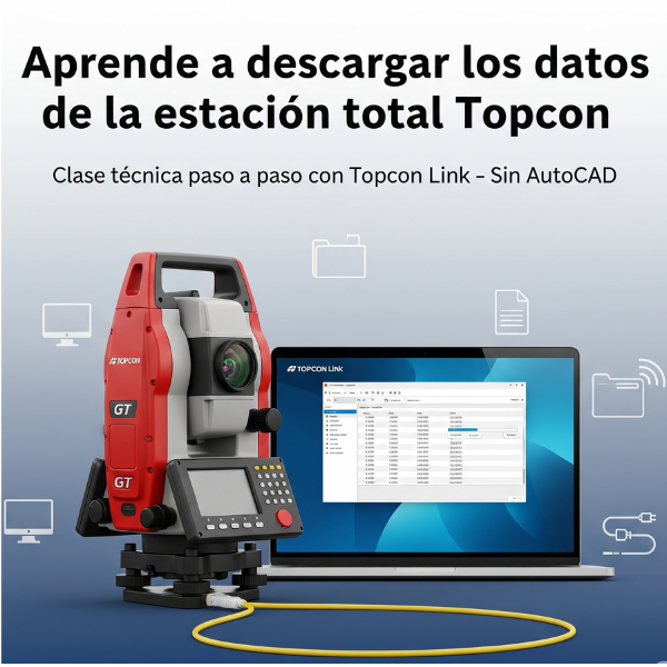 Aprende a descargar los datos de la estación total Topcon - JUAN CA...