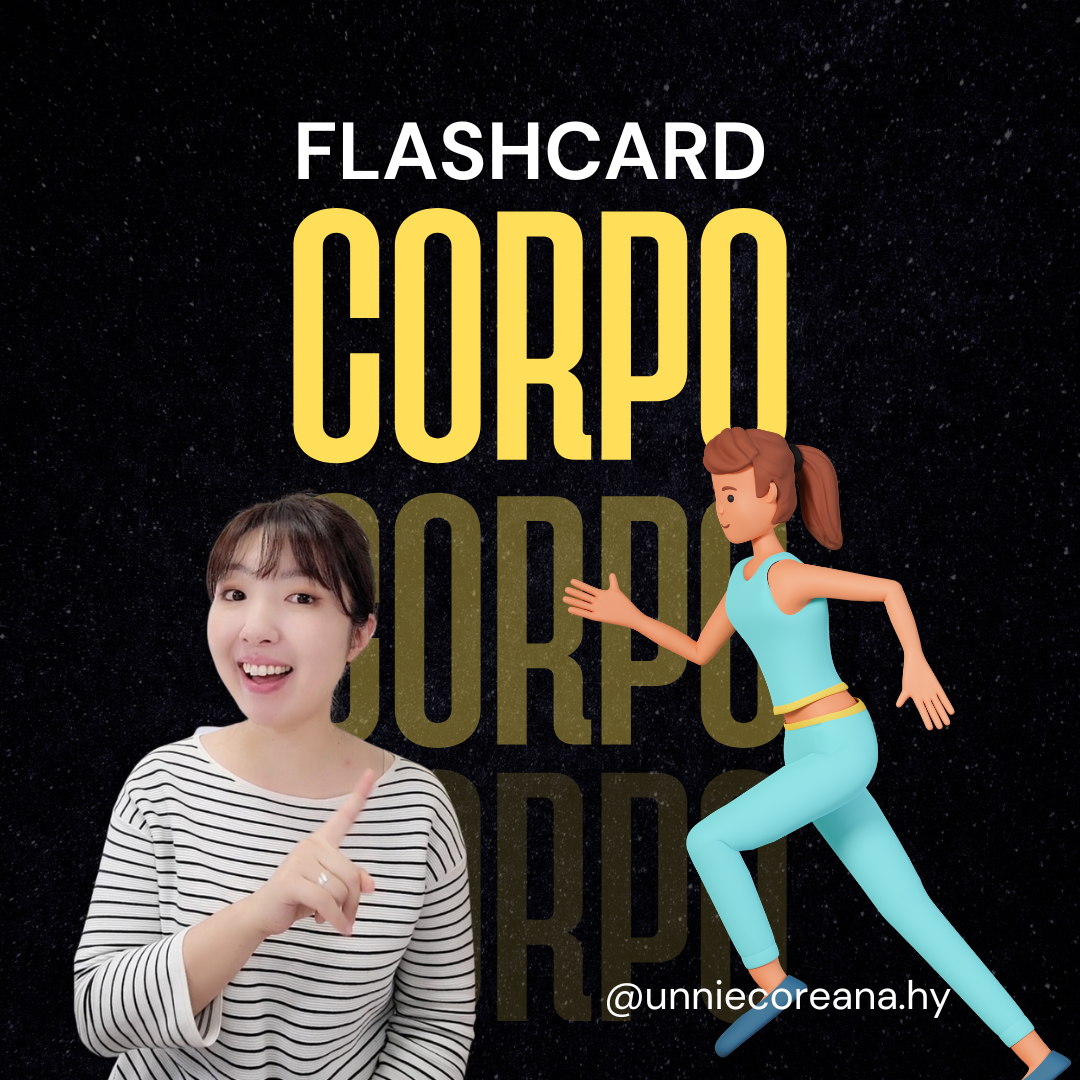 Flashcard partes do CORPO - Coreano Nativo - Unnie Coreana - Hwa Ye...