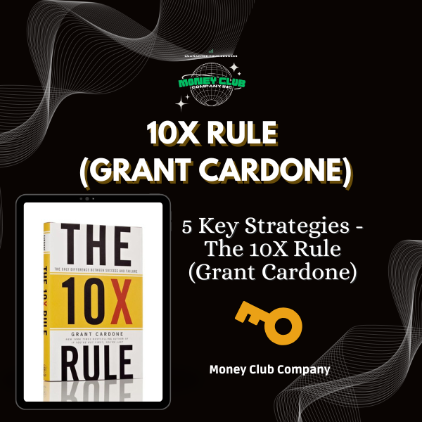 5 Key Strategies - The 10X Rule (Grant Cardone)
