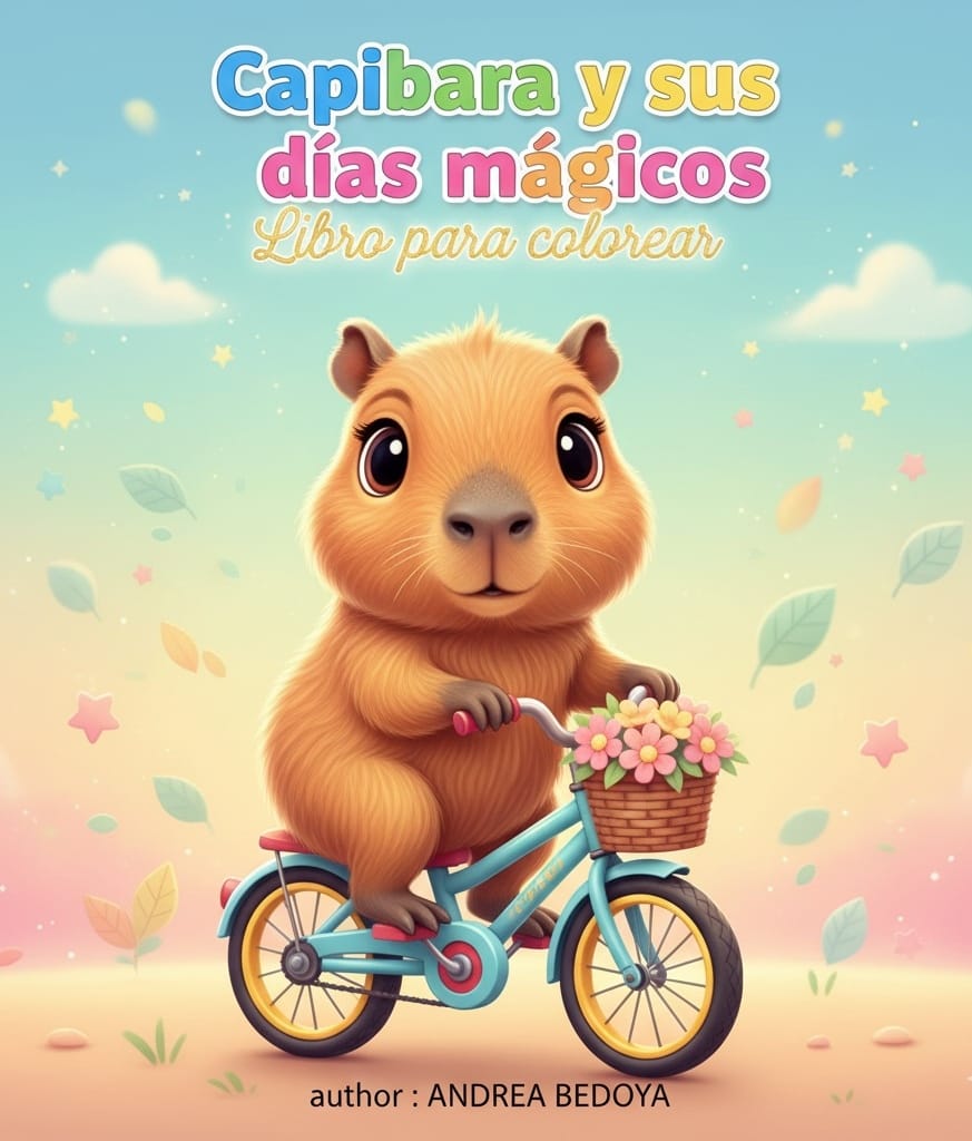 Libro para colorear - Capibara y sus dias magicos - MAKI333 BOOKS