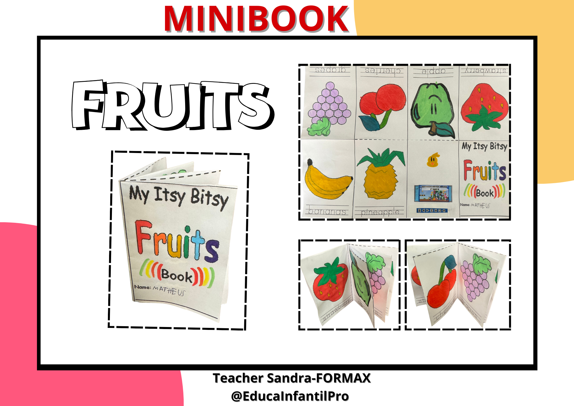 Livrinho das Frutas em Inglês - Mini Book of Fruits - EDUCAINFANTIL...