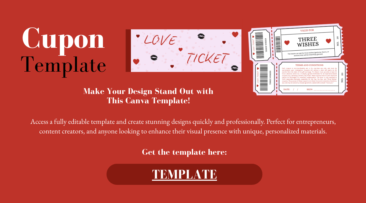 Editable Couple's Coupon Book Template - Digital Sphere | Hotmart