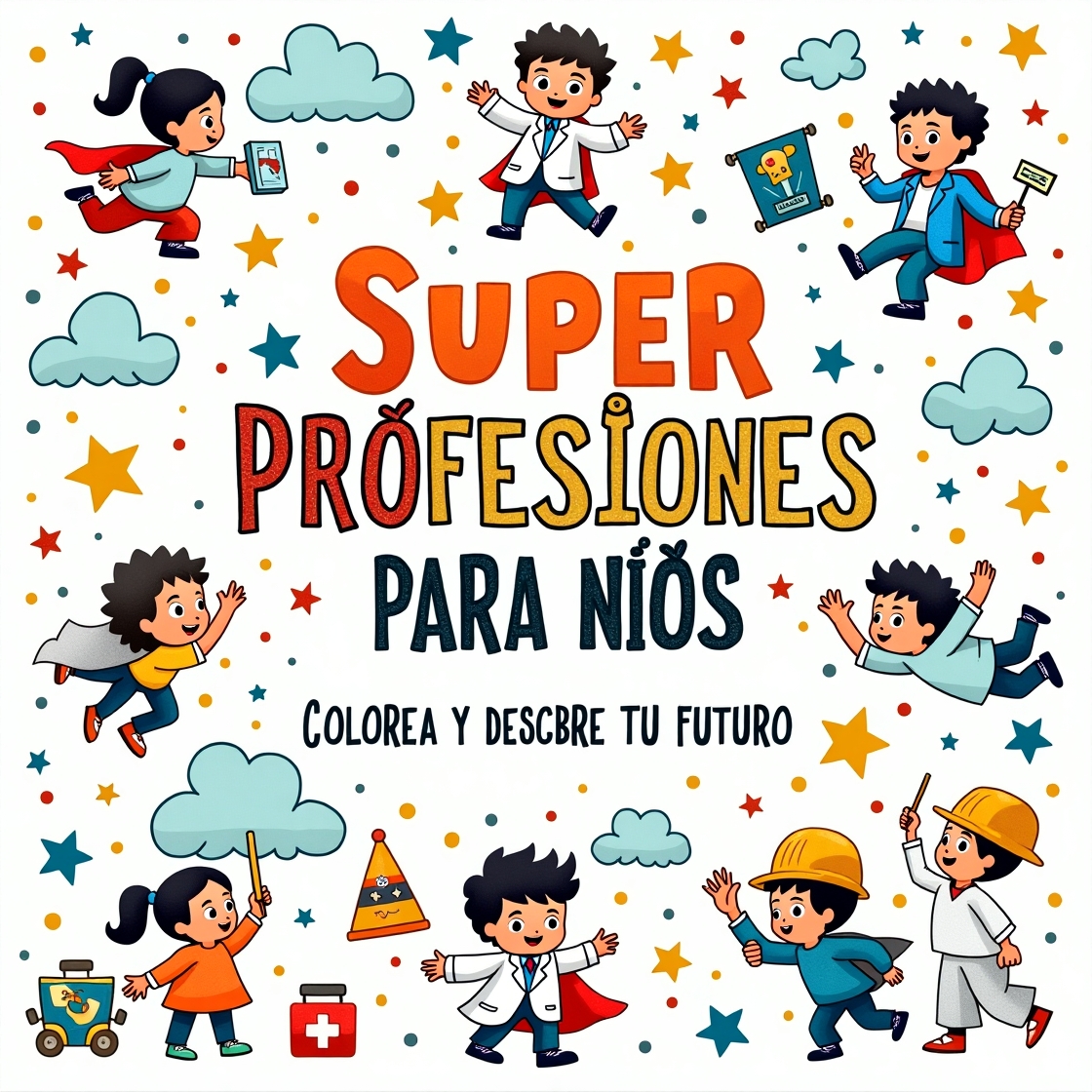 LIBRO PARA COLOREAR - SUPER PROFESIONES PARA NIÑOS - Luis Cajahuanc...