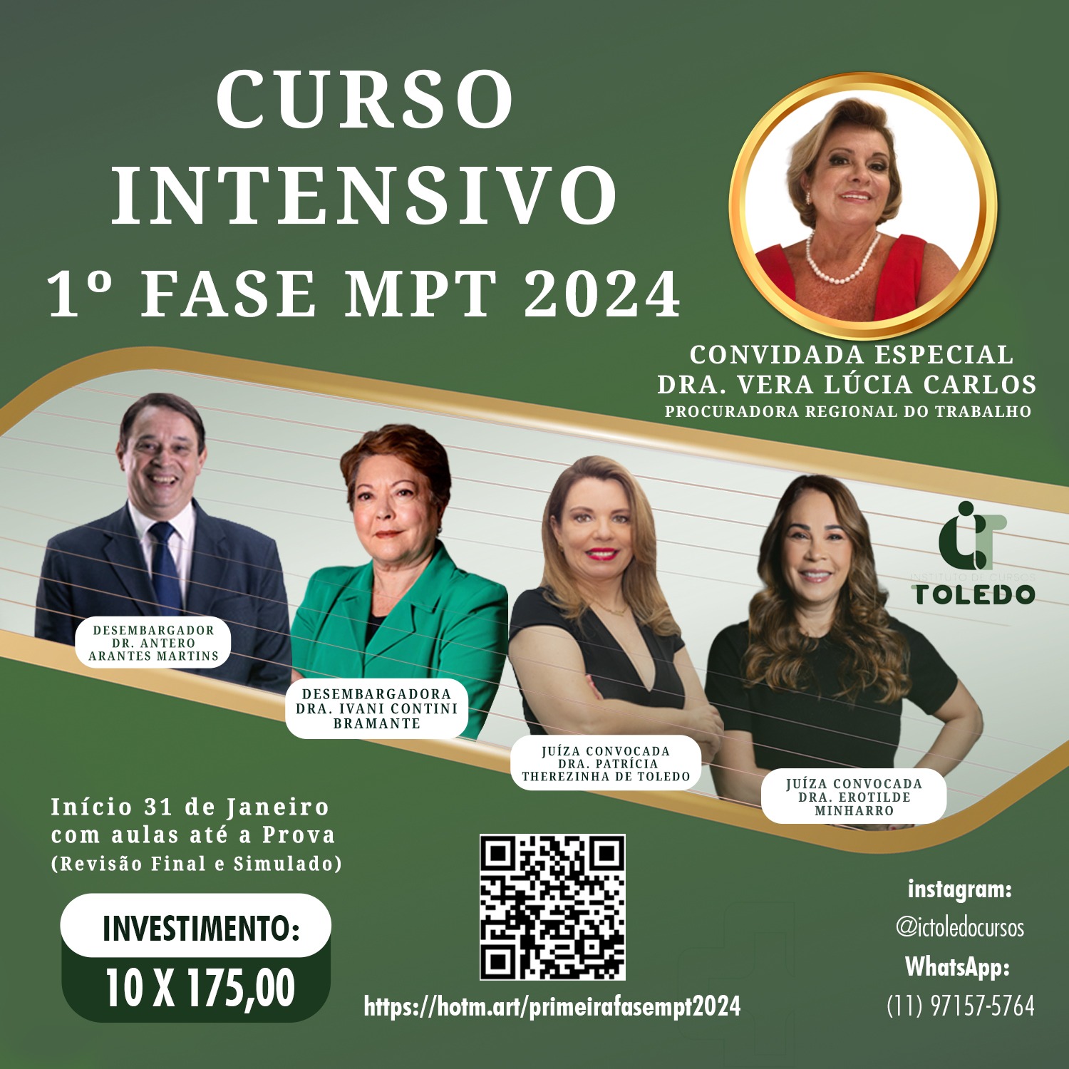 CURSO INTENSIVO PRIMEIRA FASE DO MPT 2024 - ICTOLEDO - IC TOLEDO CU...