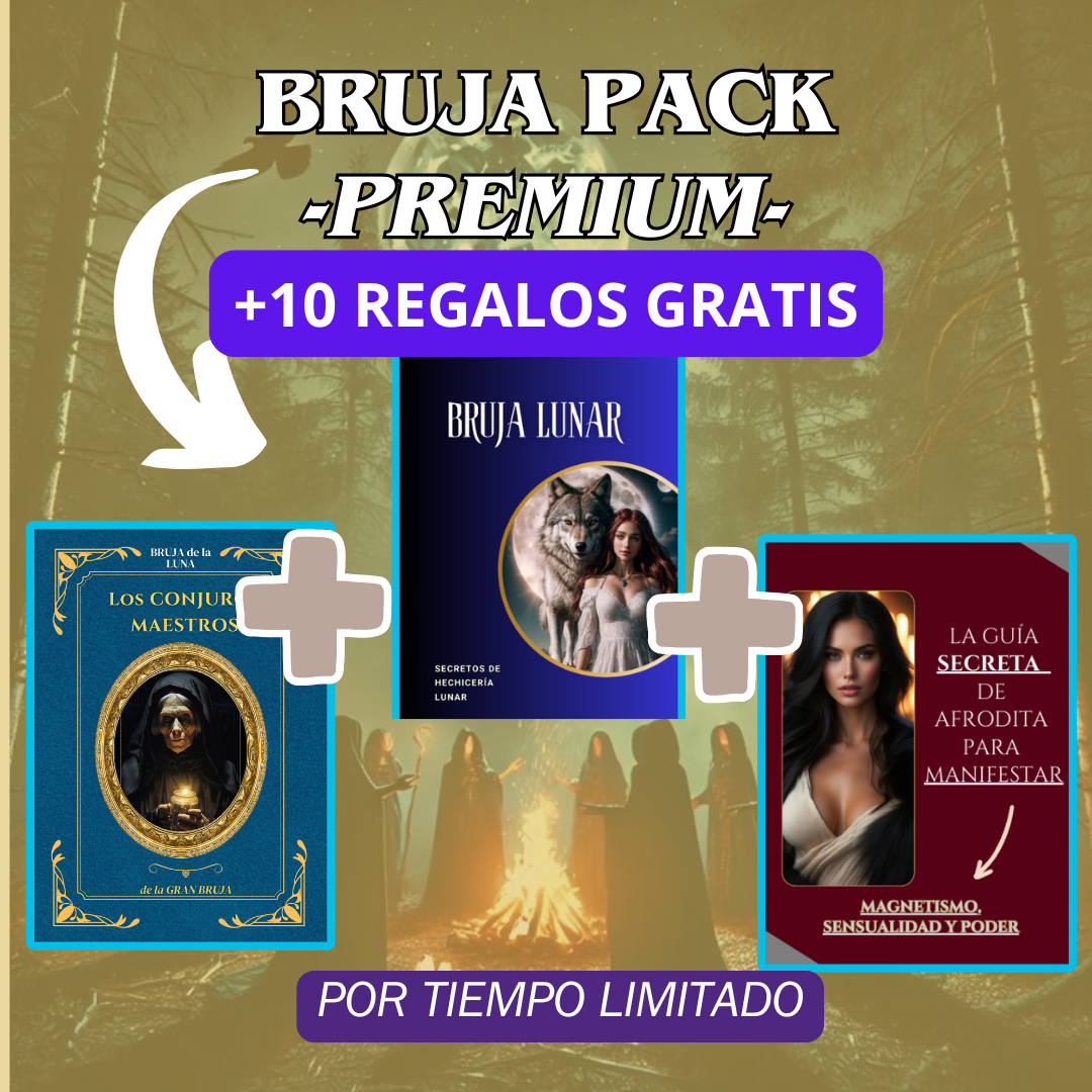 BRUJA PACK -PREMIUM- (Bruja de la Luna, Conjuros Secretos y Gúia de...