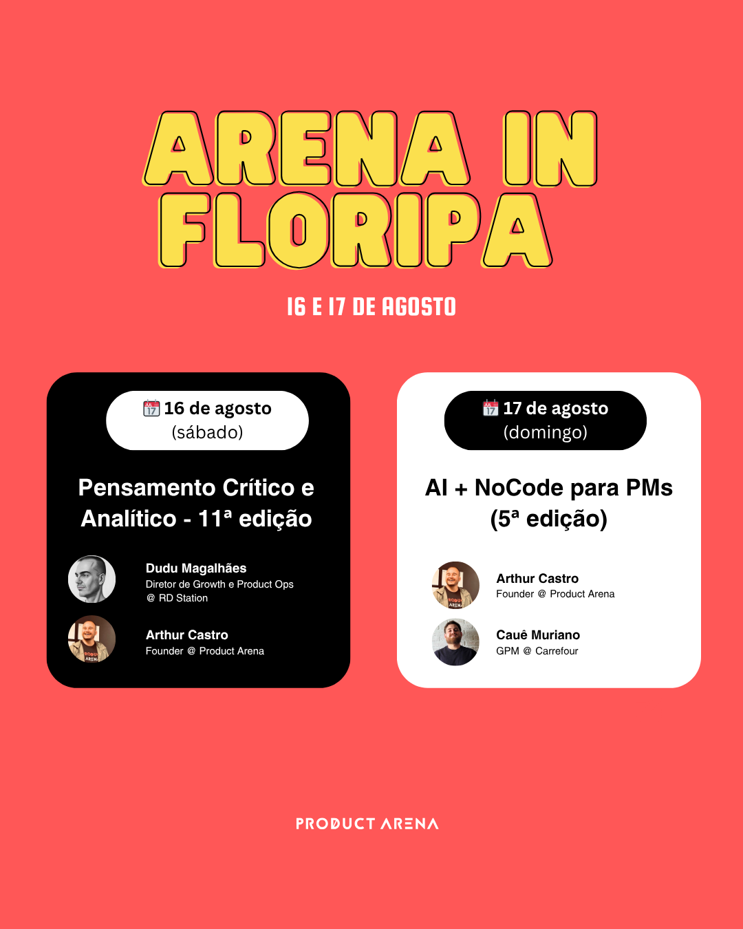 ARENA IN FLORIPA: IA, NoCode e Pensamento crítico na Prática - Presencial