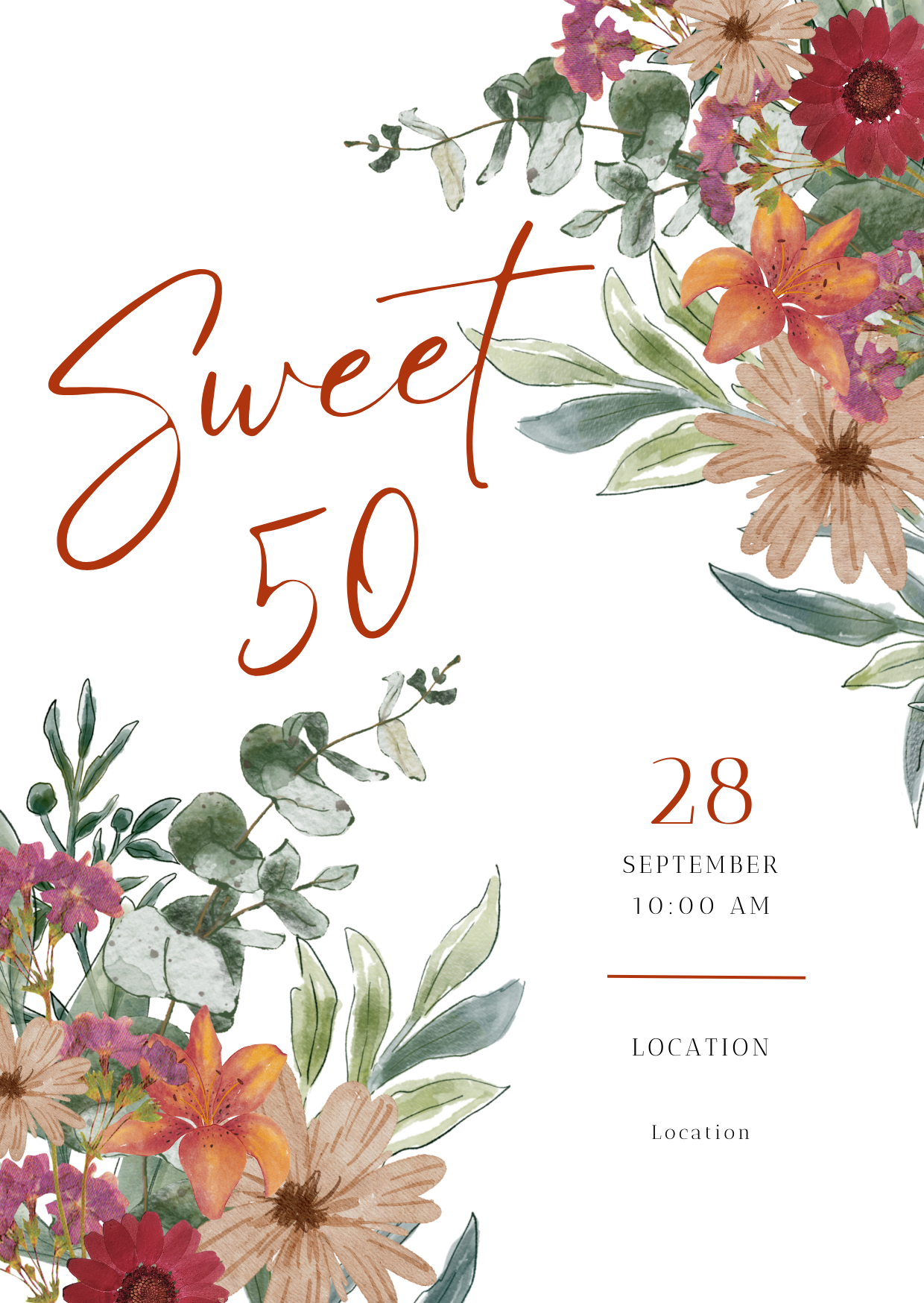 Sweet 50 Invitation | Hotmart