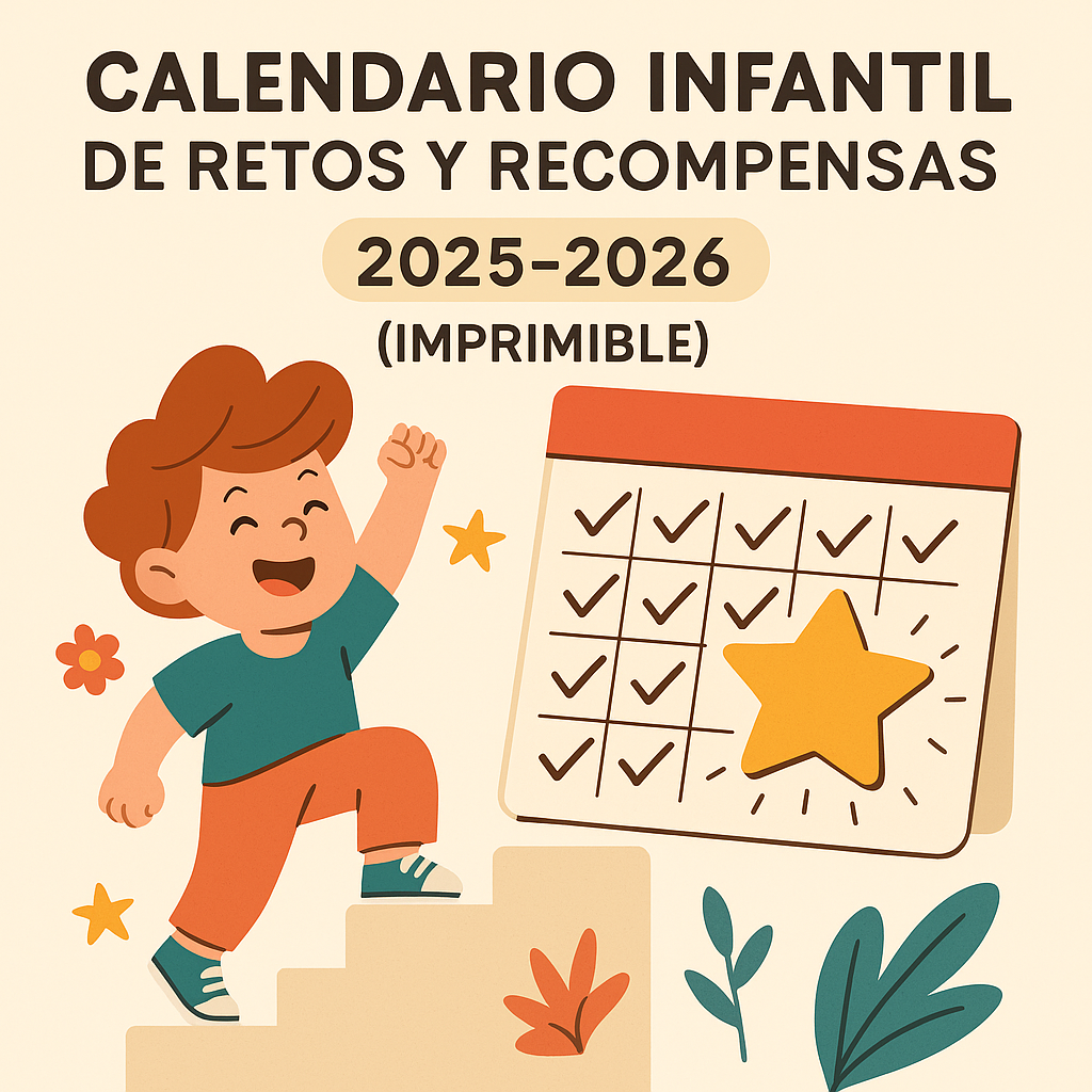 Calendario Infantil de Retos y Recompensas 2025-2026 (Imprimible)