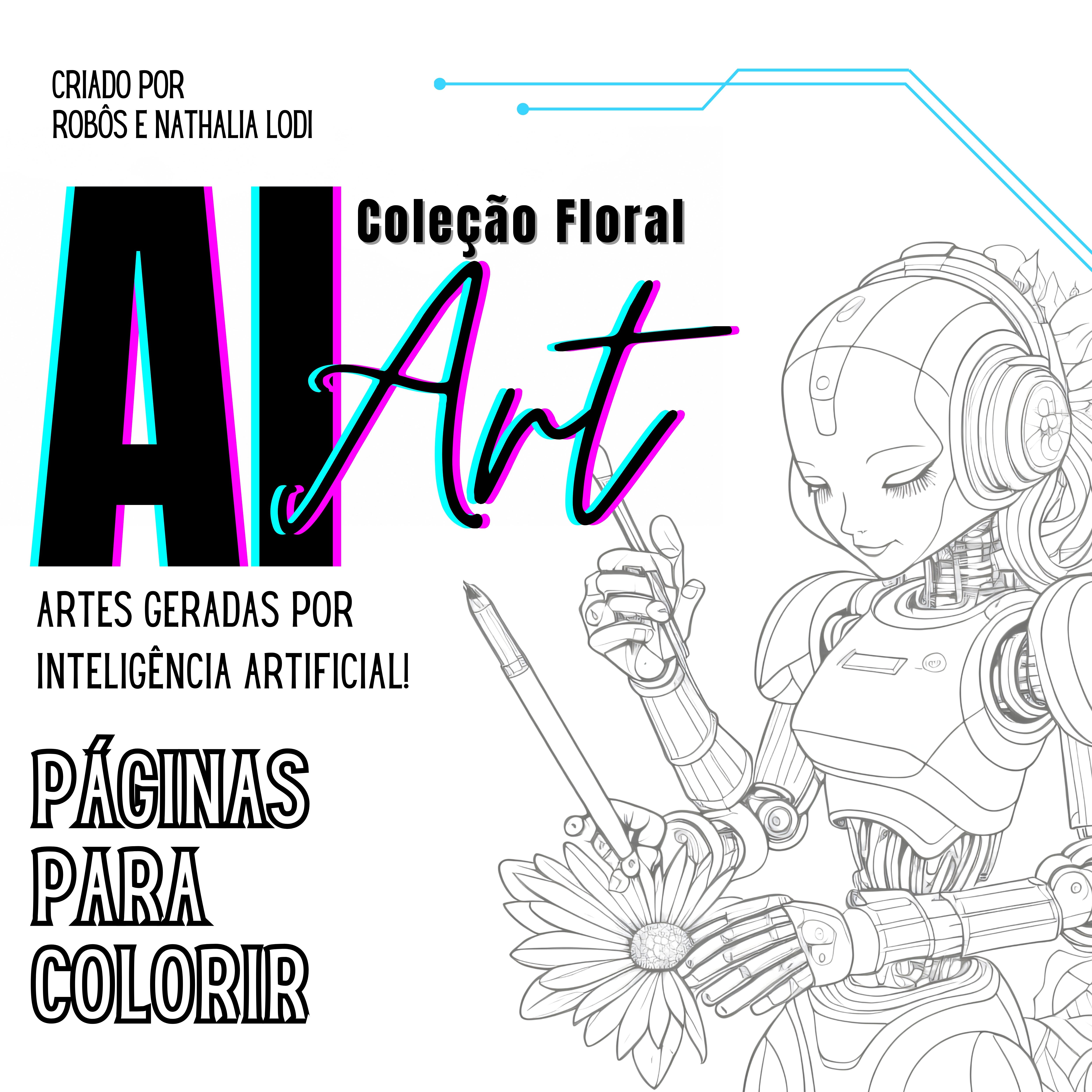 AI Art - Páginas para Colorir - Coleção Floral - Nathalia Abadessa ...