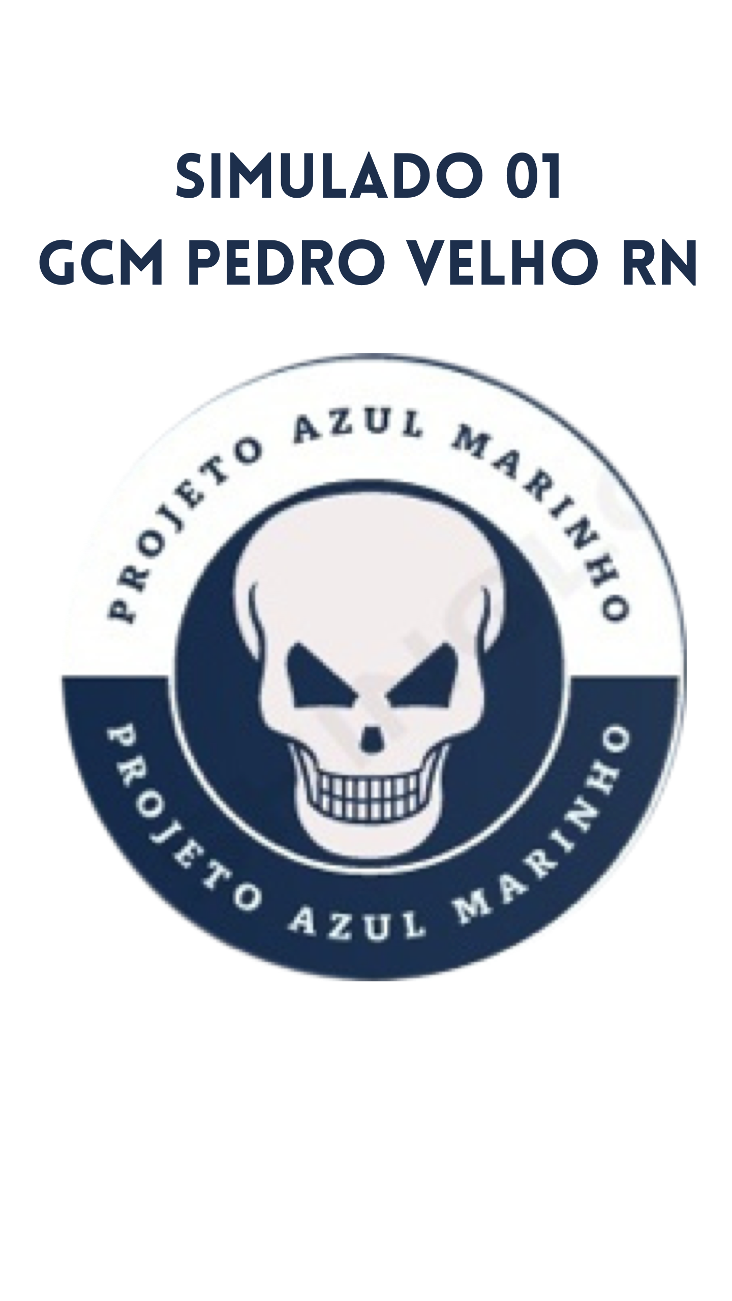 Simulado para Guarda Municipal de Pedro Velho RN - Projeto Azul Mar...