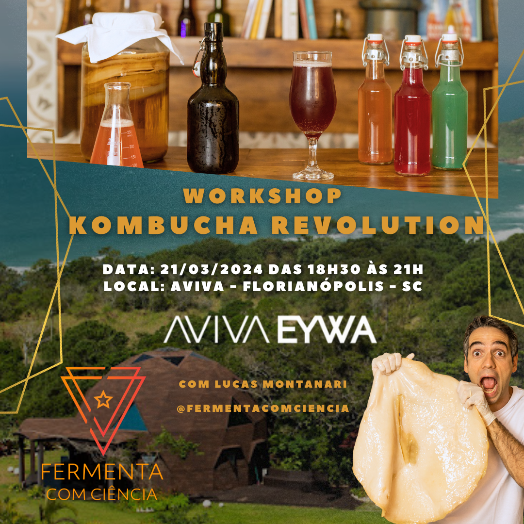 Kombucha Revolution no AVIVA - Floripa SC - Fermenta Com Ciência