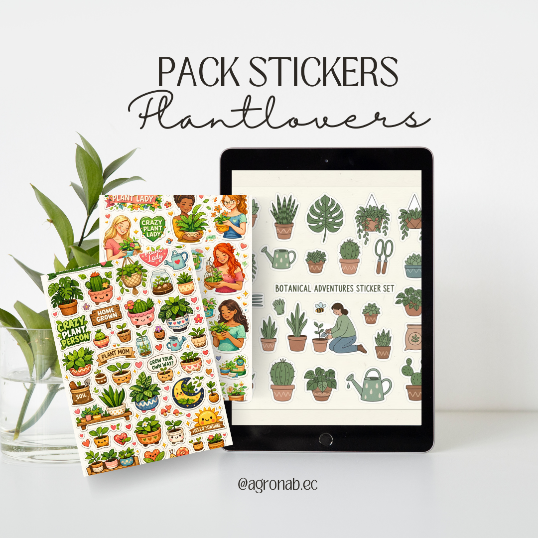 PACK DE STICKERS PLANTLOVER - ANA NARANJO | Hotmart