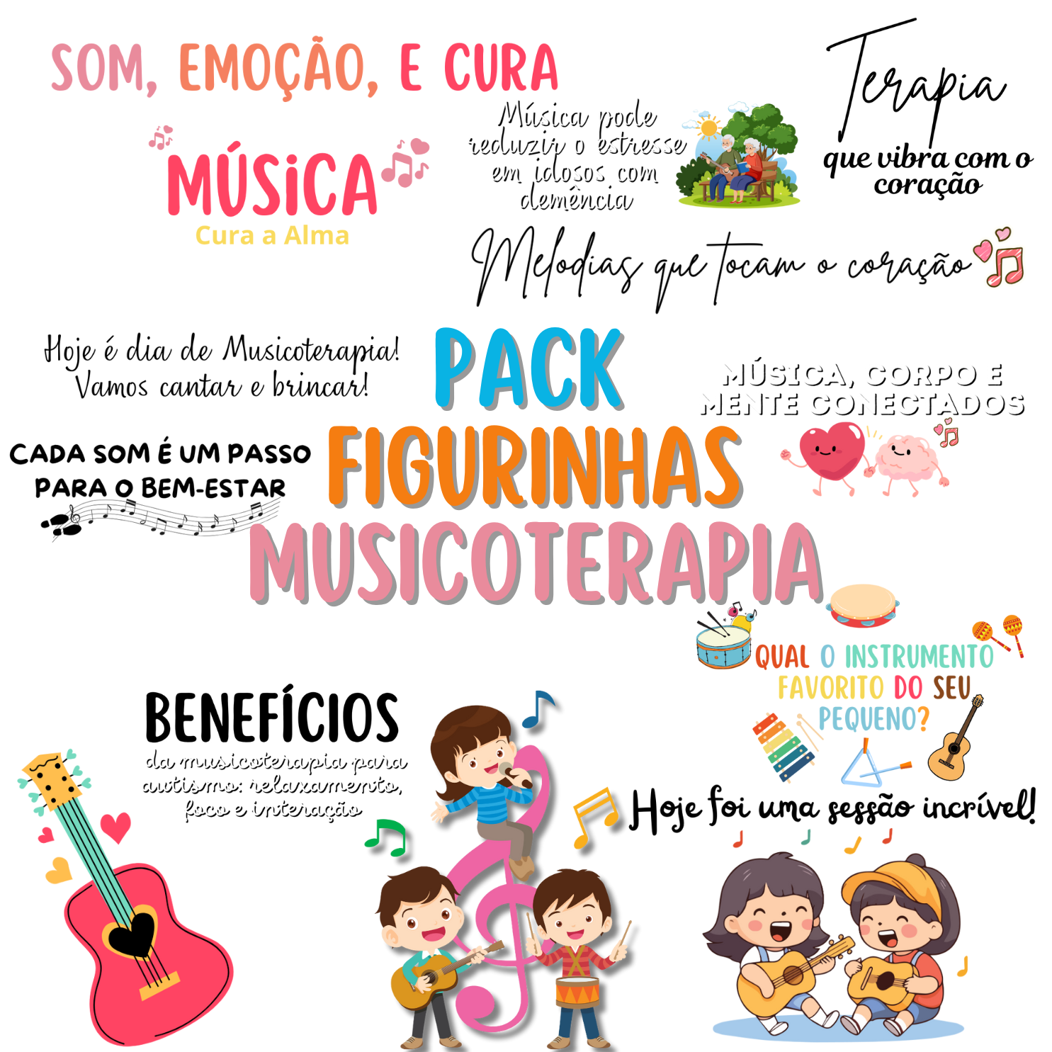 PACK FIGURINHAS MUSICOTERAPIA - JB Produtos Digitais | Hotmart