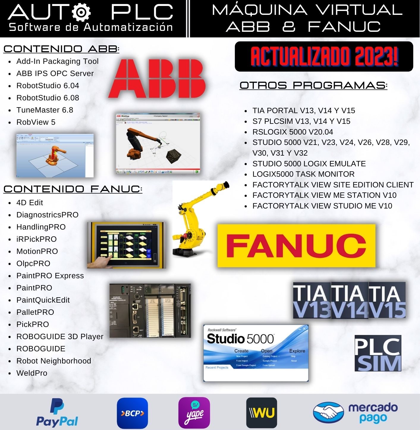 MAQUINA VIRTUAL ABB y FANUC - Automatizacion PLC | Hotmart