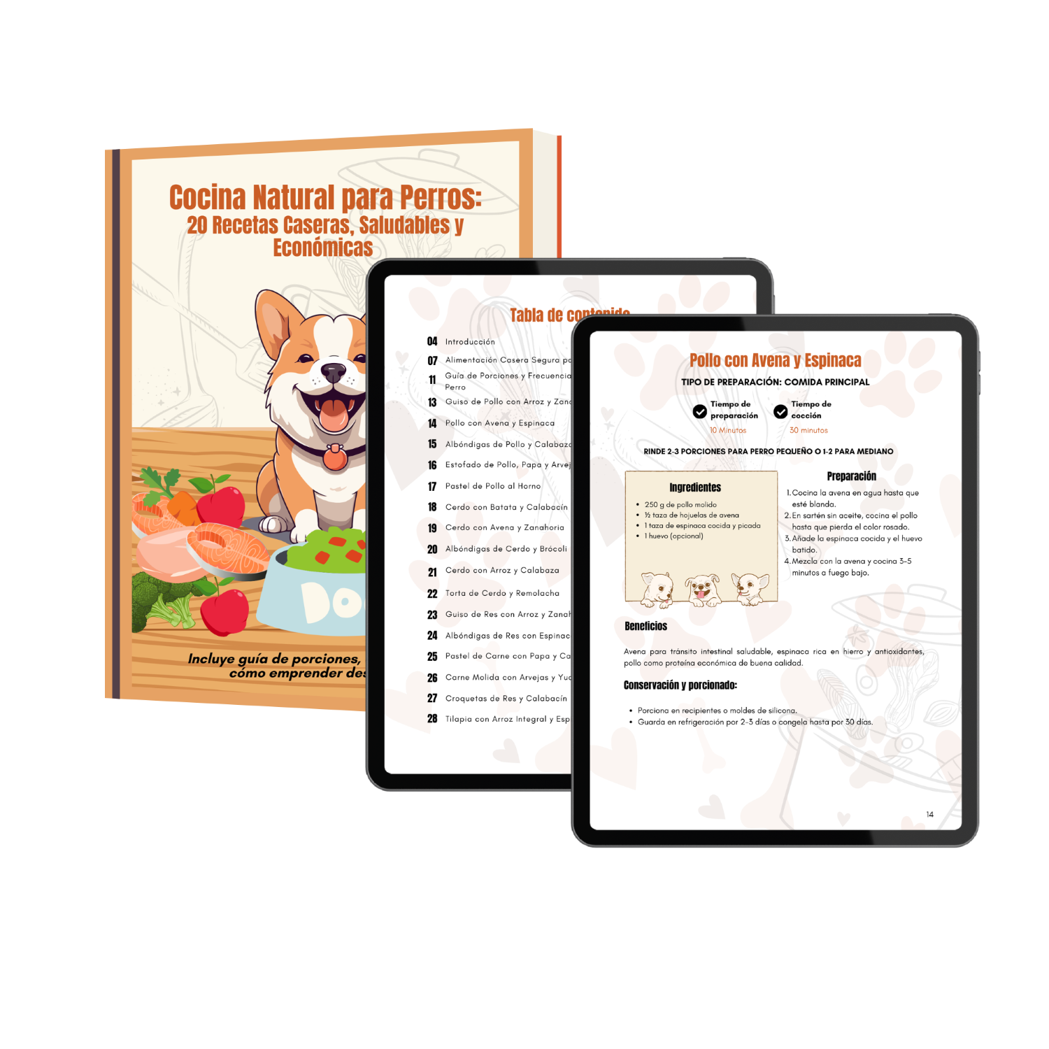 Cocina Natural para Perros: 20 Recetas Caseras, Saludables y Econó...