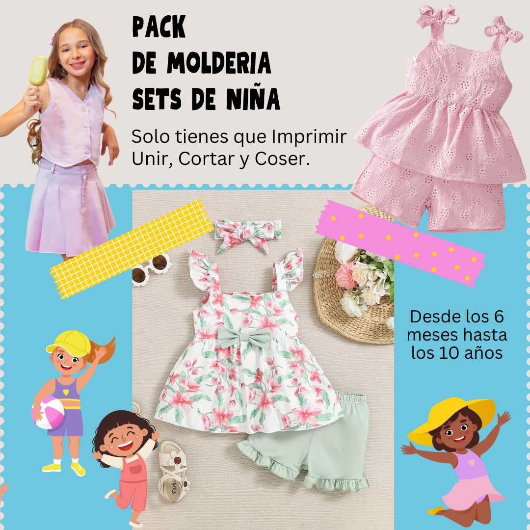 Patrones Sets Niñas Molderia de Alta Calidad - Marketing Digital Pr...