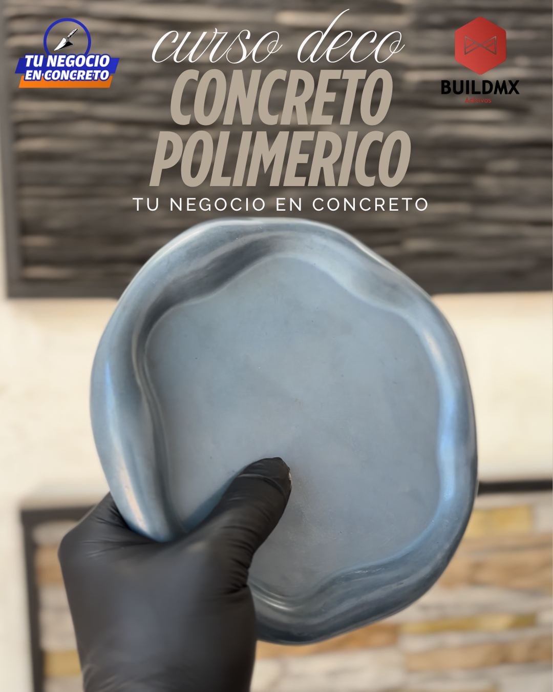 Curso de concreto polimerico para piezas decorativas - Francisco Co...