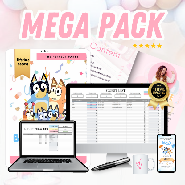 Bluey Birthday Planning Mega Pack - Natalia Beaumont | Hotmart
