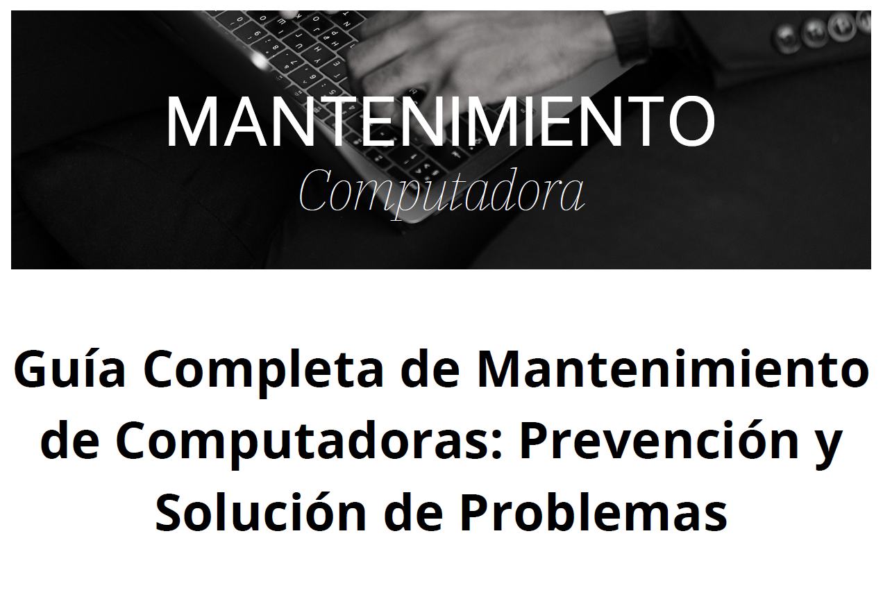 Mantenimiento Preventivo y Correctivo de Computadoras - Hernán Manu...