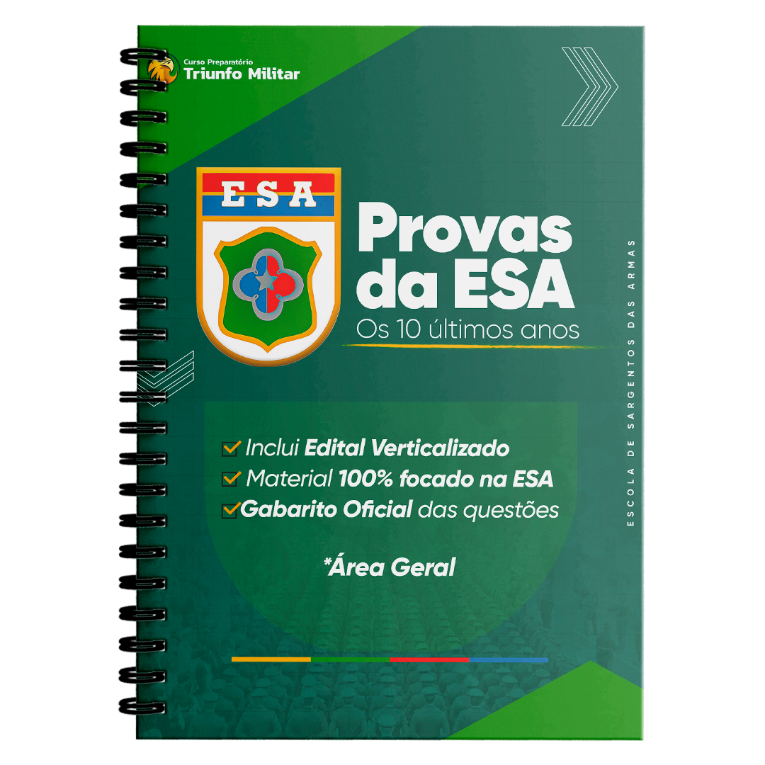 Apostila DIGITAL ESA - 10 Últimas Provas + Gabarito + Edital Vertic...