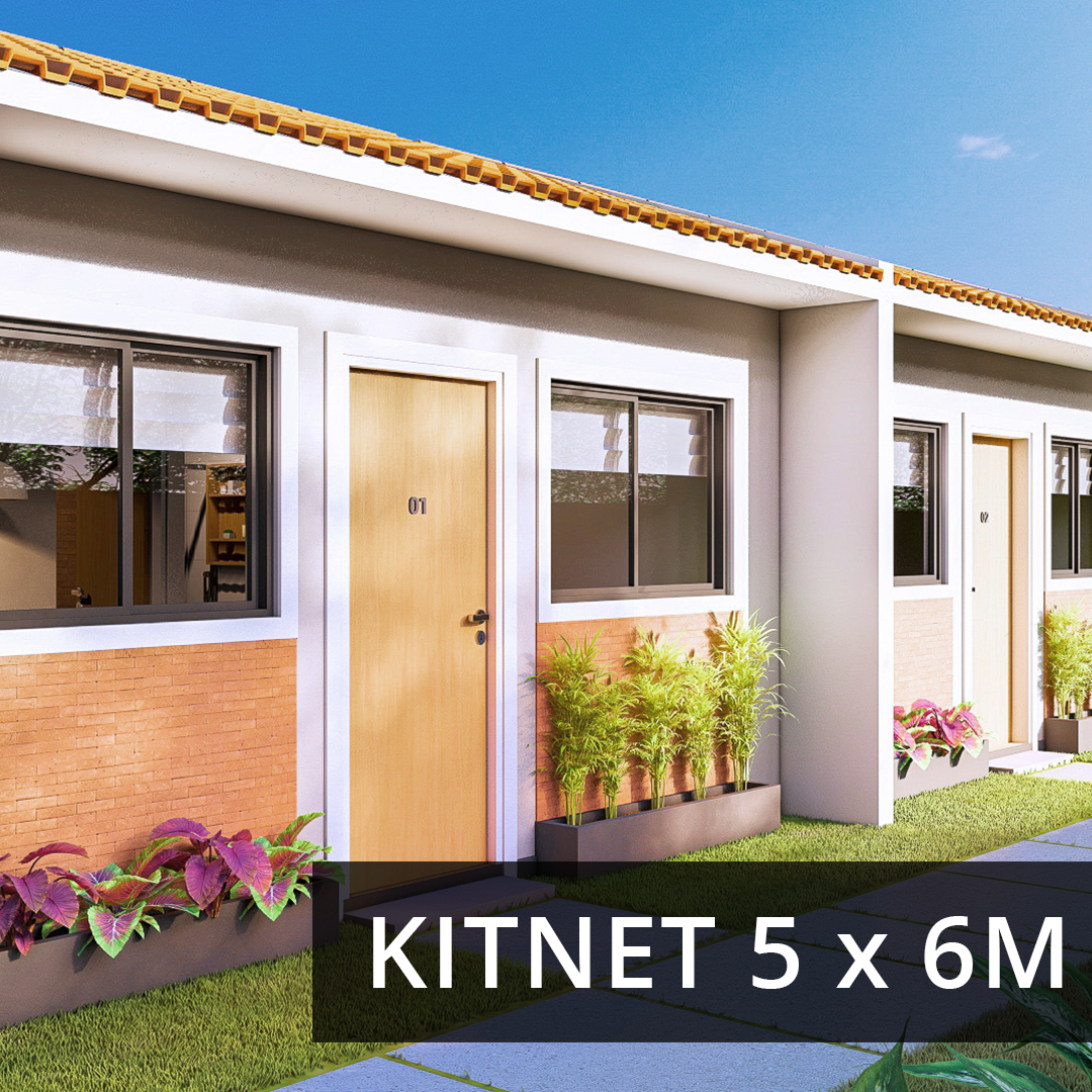 Projeto de Kitnet 5x6 m (30m²)