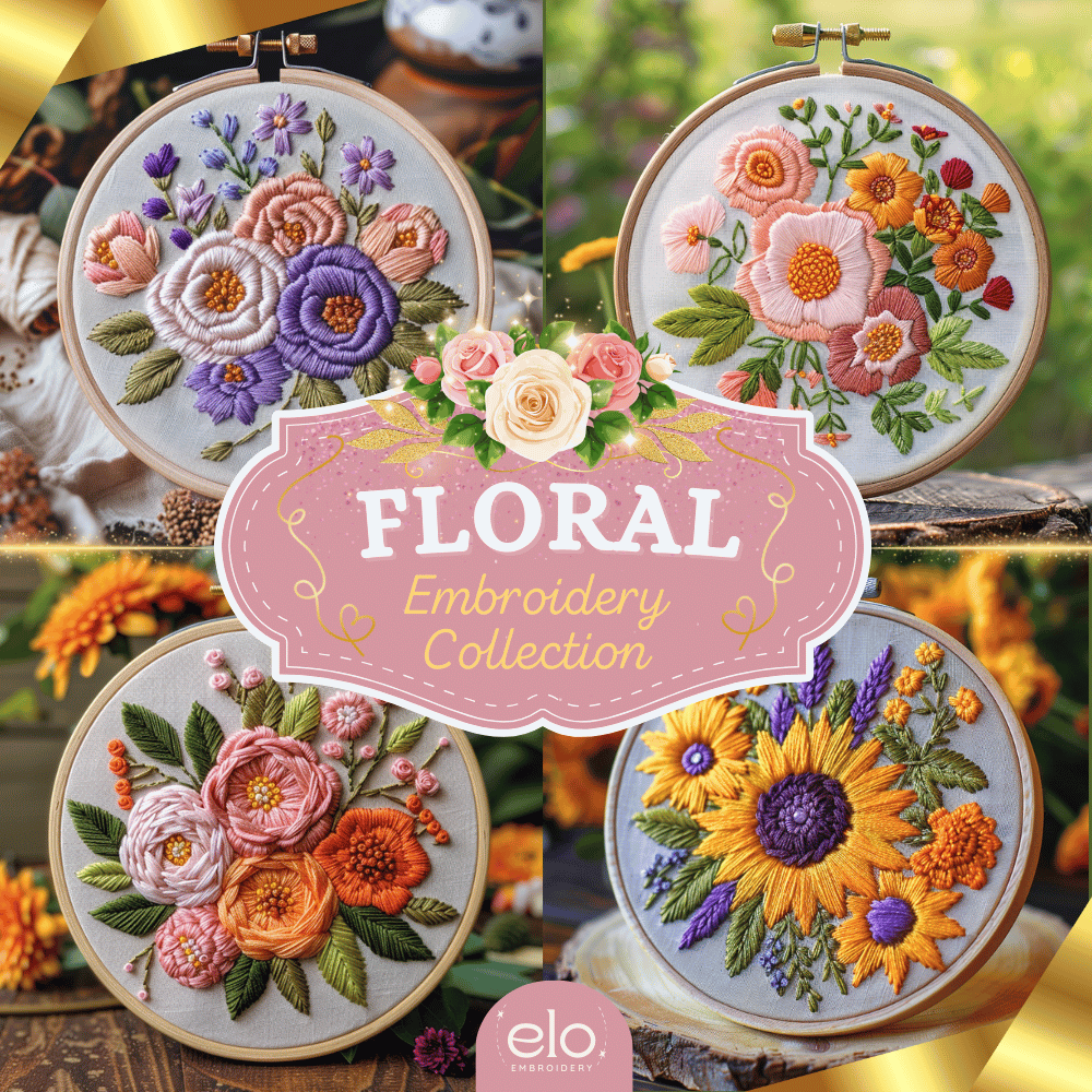 Elo Studio: Floral Embroidery Pattern Collection - Pablo Daniel Mar...