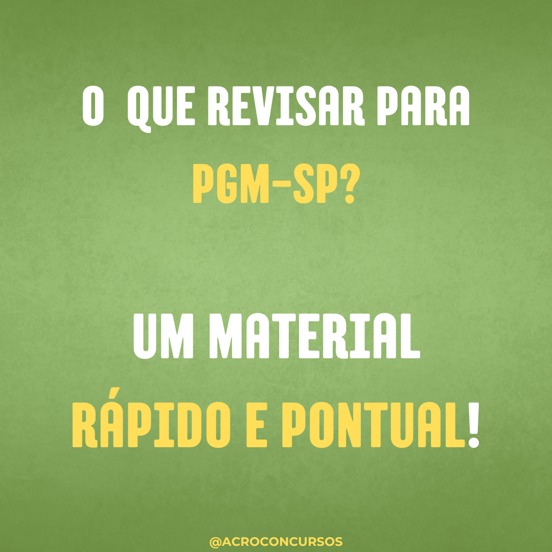 O que revisar? Um material rápido e pontual!