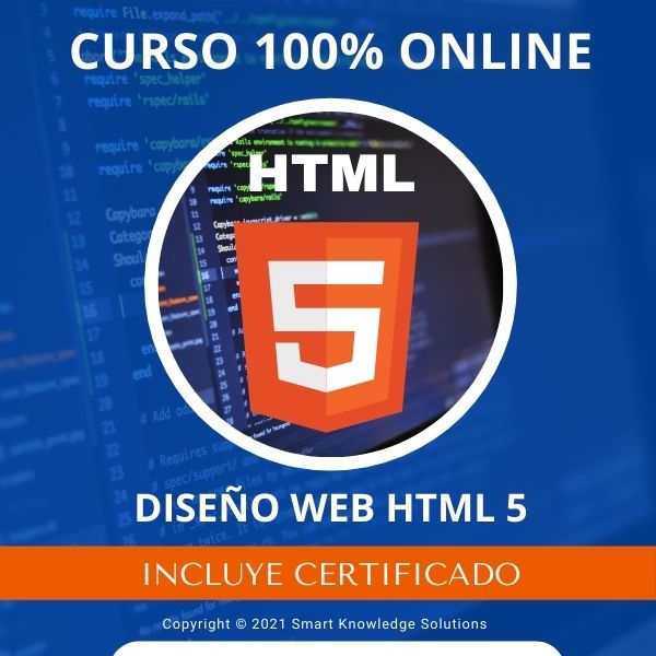 Curso completo 100% Online de Diseño Web HTML5 incluye libro y certificado
