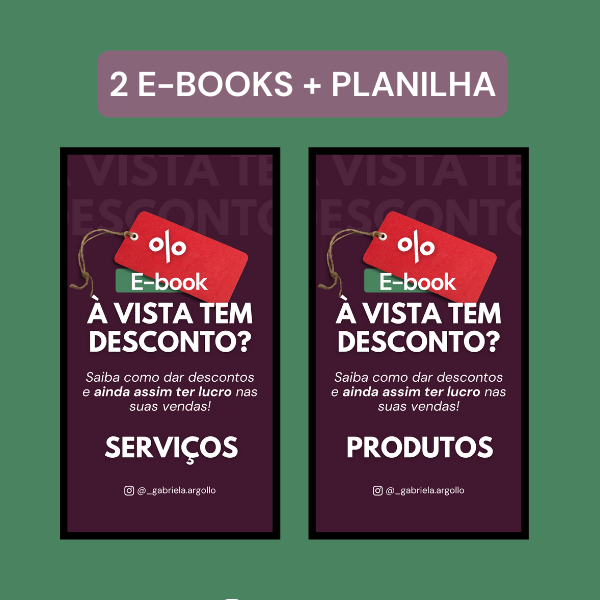 À vista tem desconto?