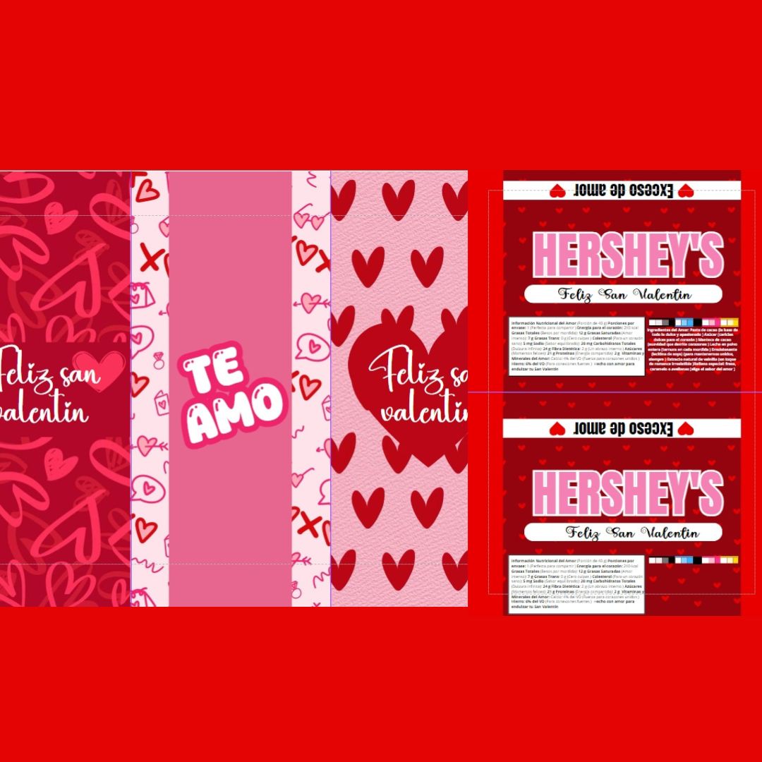 Kit Amor y amistad imprimible 3 productos, además editable en CANVA...